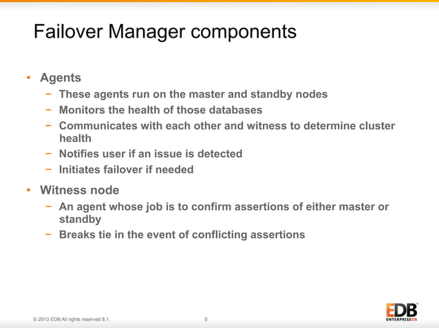 Introducing EDB Failover Manager | PPT