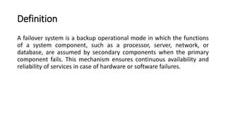 Failover System in Cloud Computing System | PDF