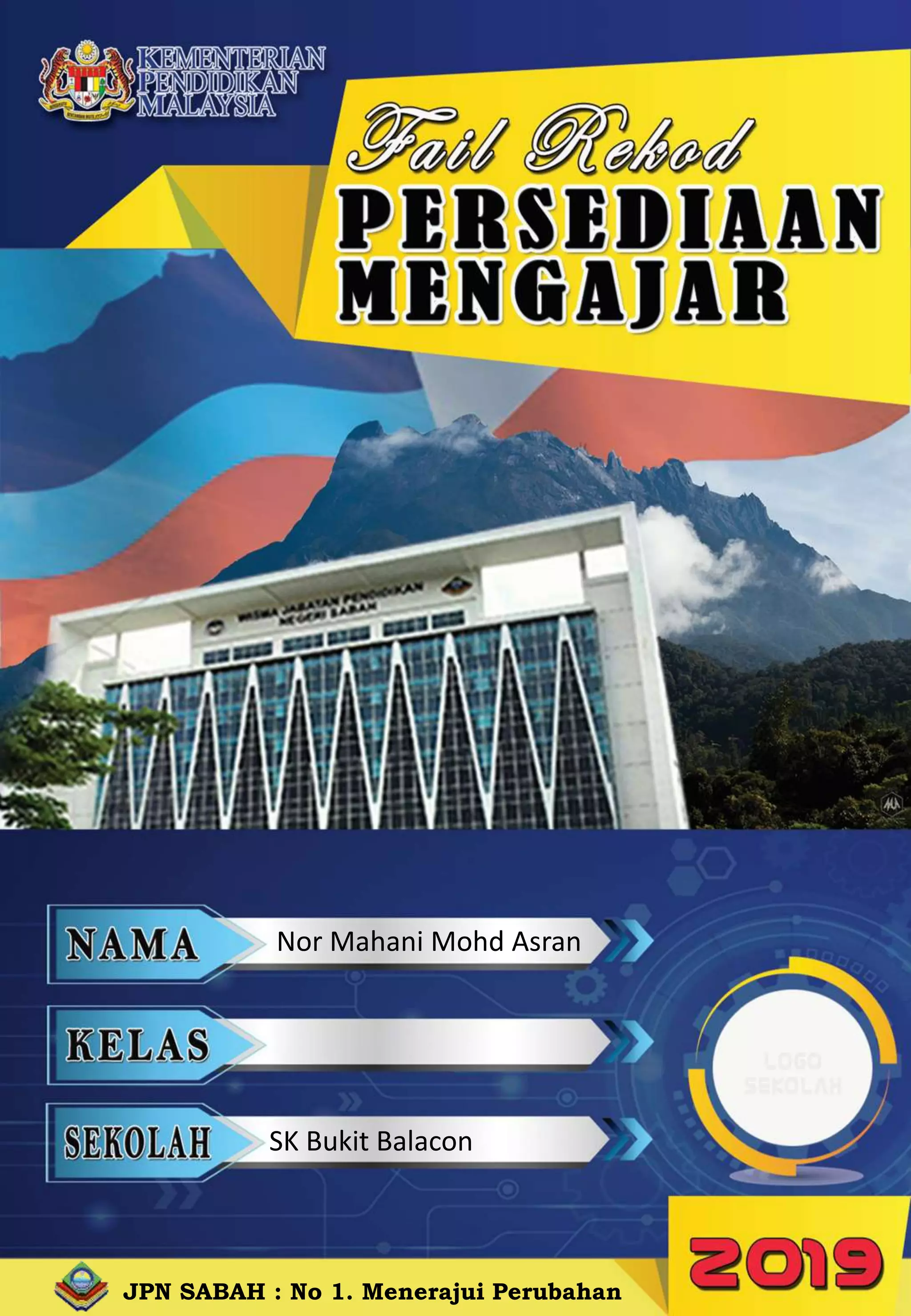 Fail rekod persediaan mengajar 2019 edisi sabah by mr.mu