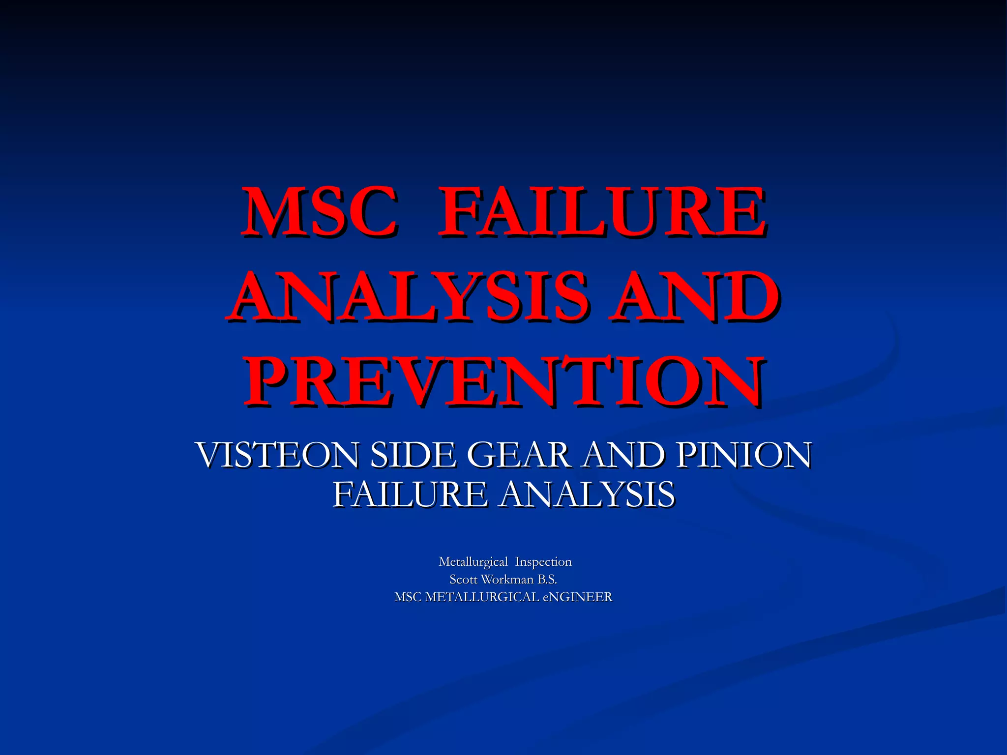 Failure Analysis | PPT