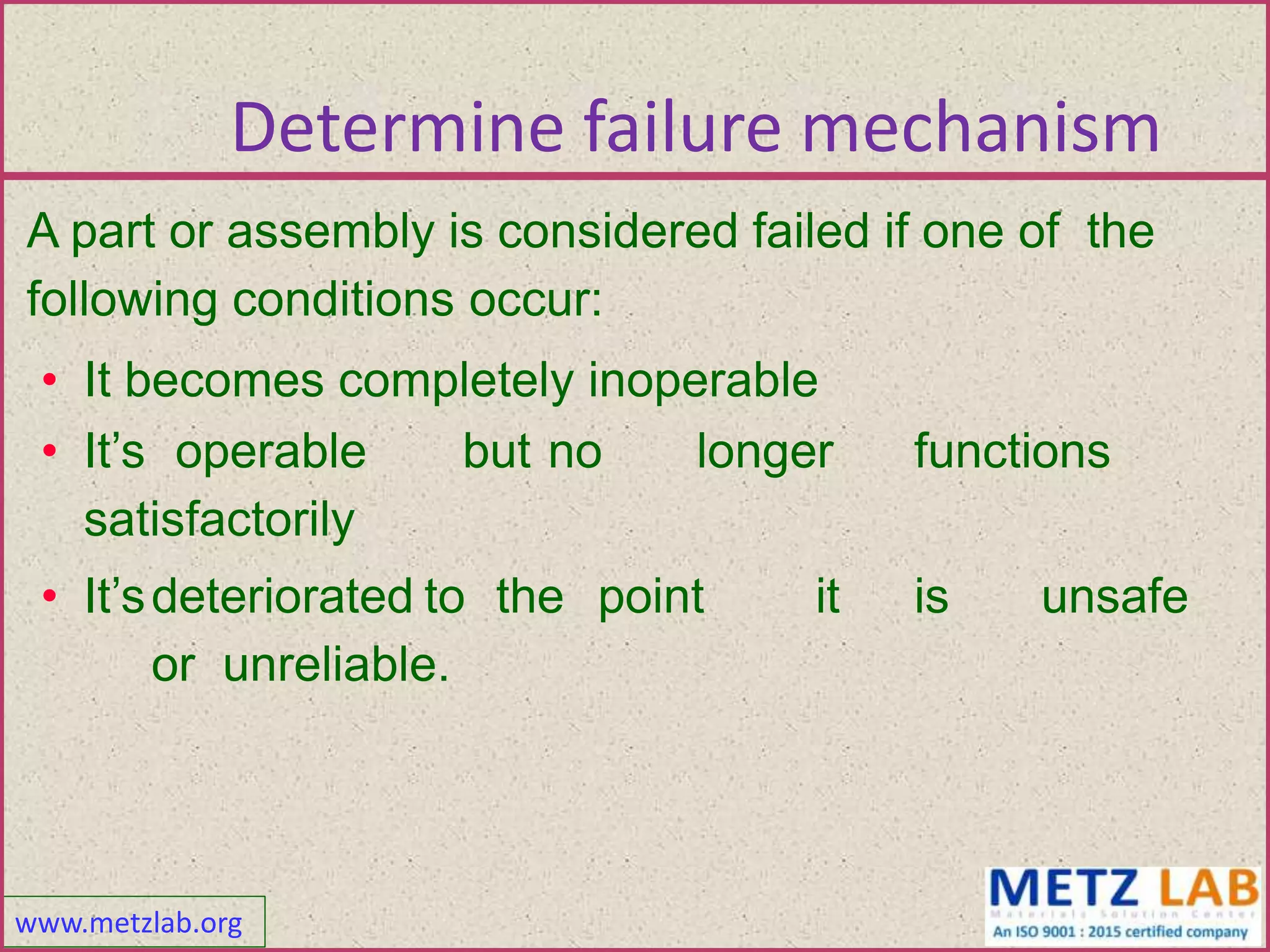 Failure analysis | PPTX