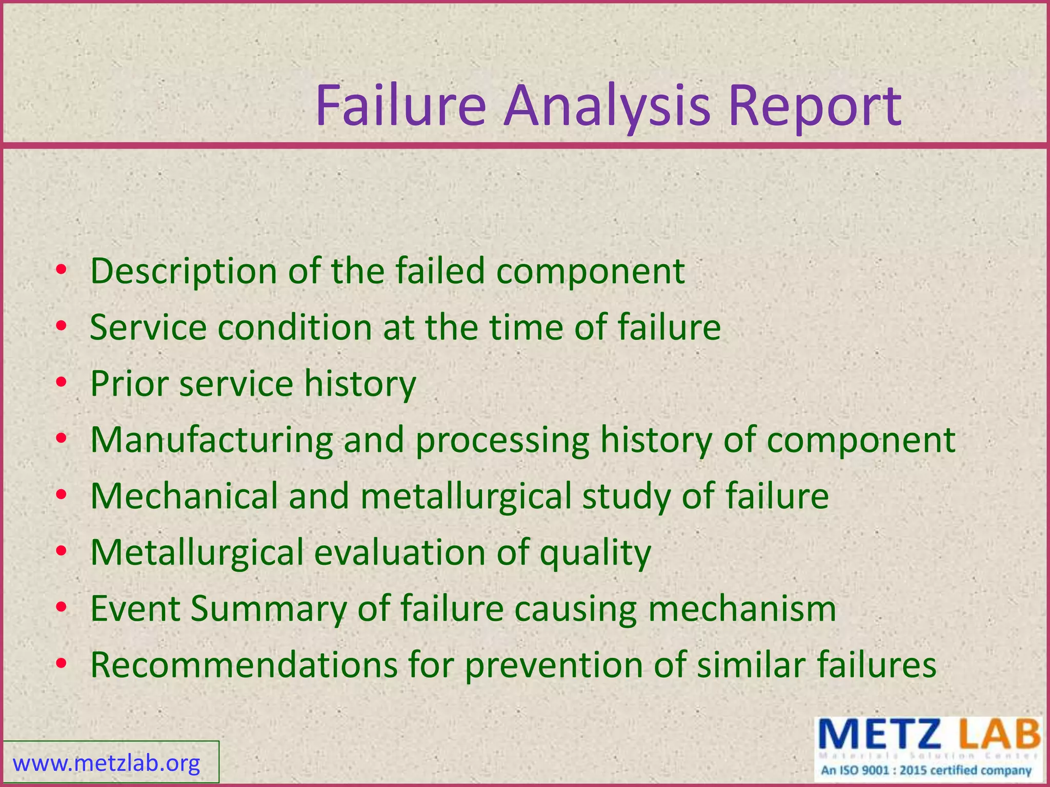 Failure analysis | PPTX