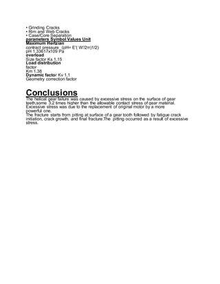 Failure analysis of helical gear | PDF