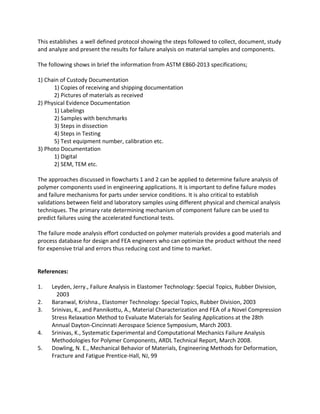 Failure analysis of polymer and rubber materials | PDF