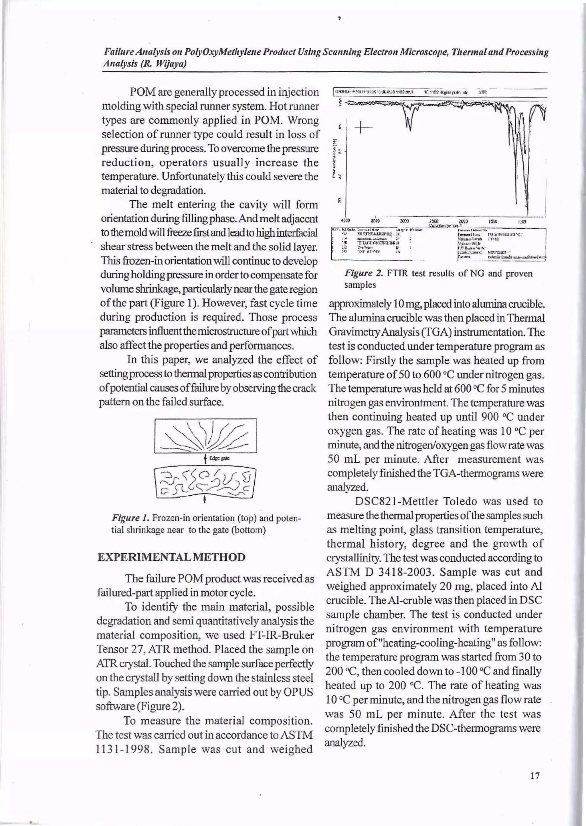 Failure analysis of polyoxymethylene product using scanning electron ...