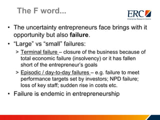 Life after business failure: Recovering from and making the most of ...