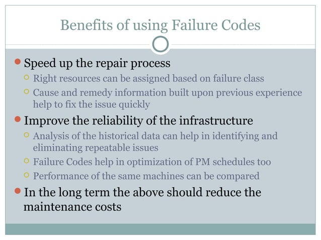 Failure Codes in IBM Maximo Asset Management | PPT