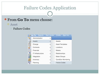 Failure Codes in IBM Maximo Asset Management | PPT
