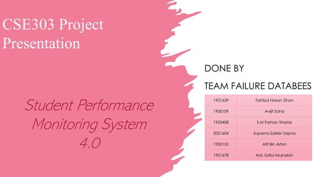 Database Course Project Presentation SPMS | PDF | Databases | Computer Software and Applications
