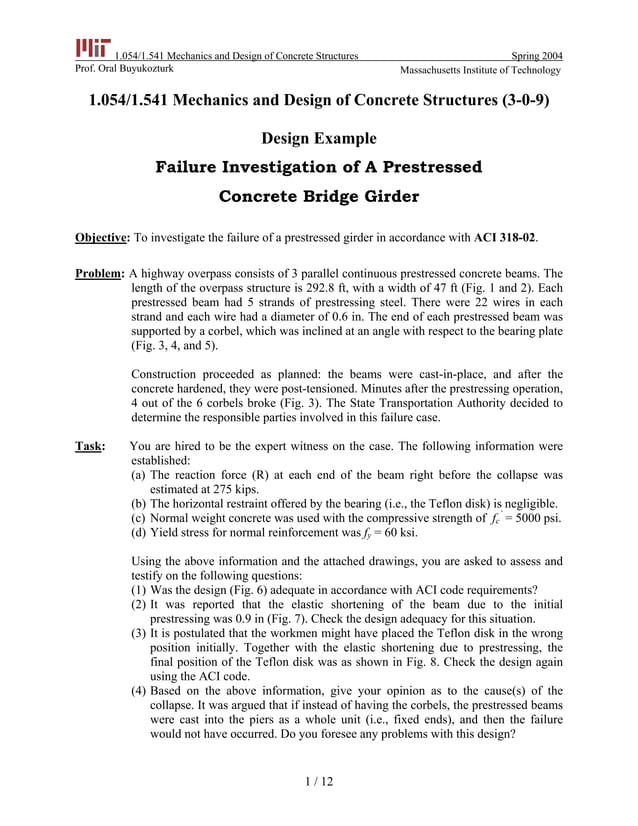 Failure investigation of prestressed bridge girder | PDF | Civil ...