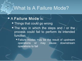 Failure mode and effect analysis | PPT