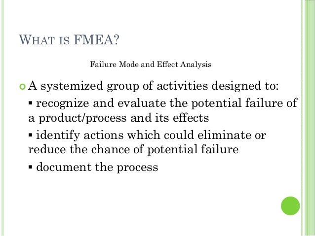 Failure modes effect analysis | PPT