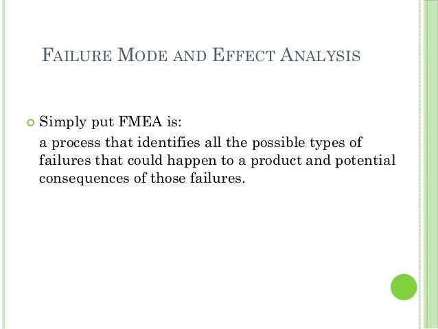 Failure modes effect analysis | PPT