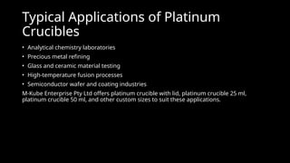 Failure Modes in Platinum Crucibles Creep, Contamination, and Oxidation ...