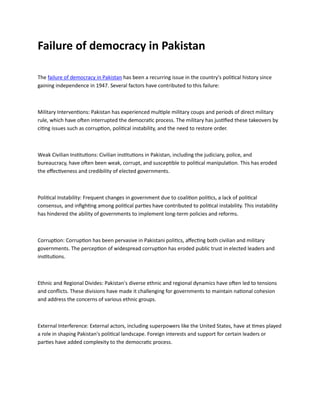 Failure of democracy in Pakistan.docx