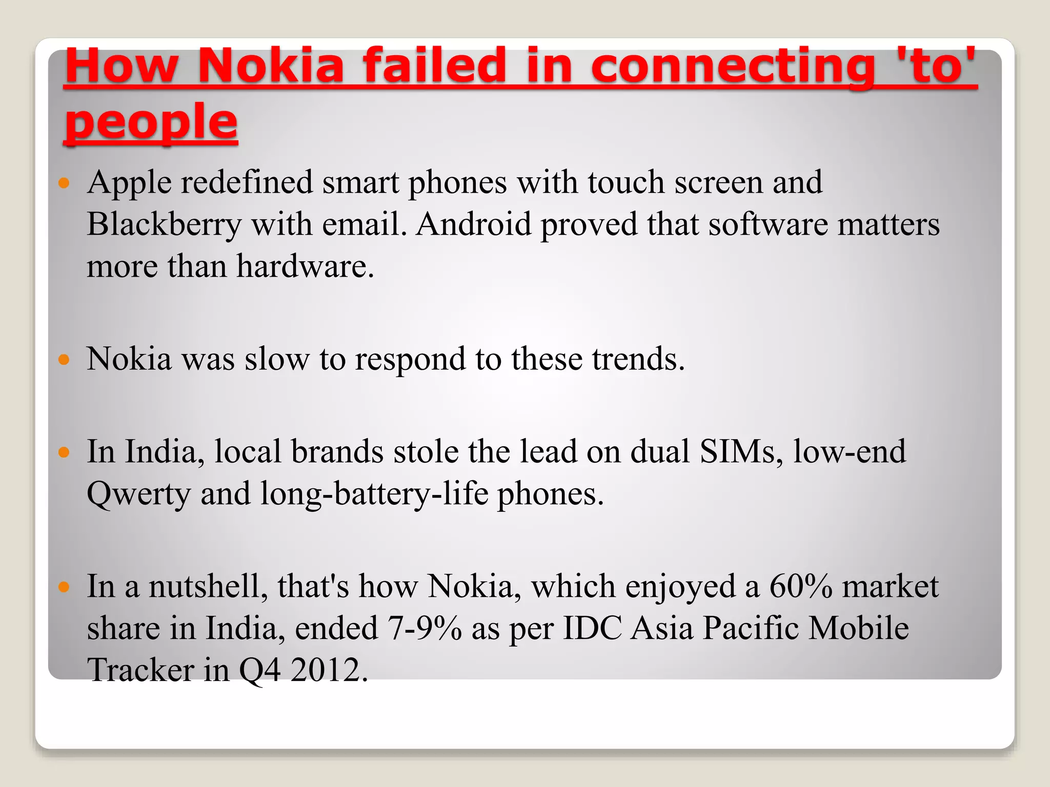 Failure of nokia | PPTX
