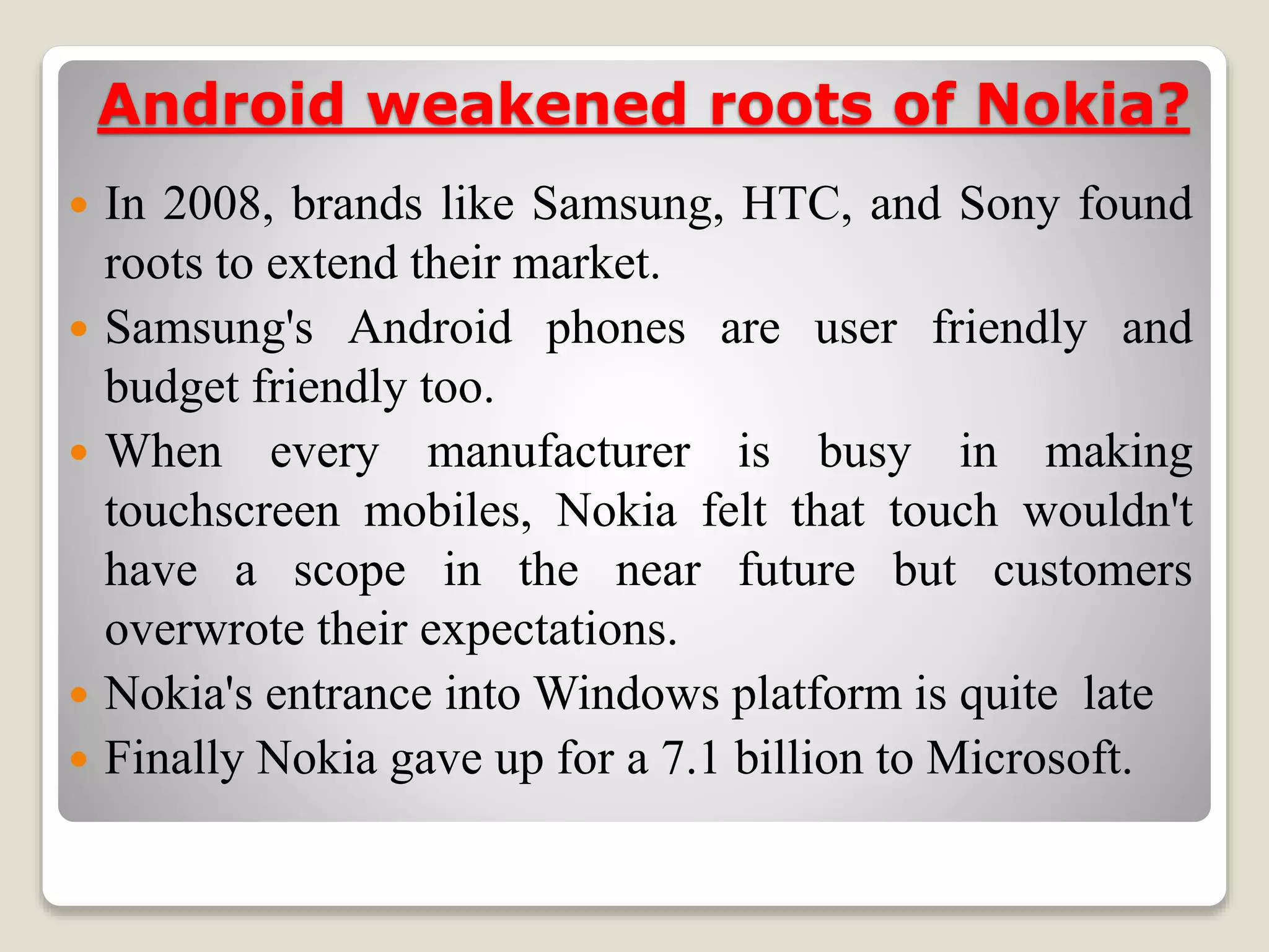 Failure of nokia | PPTX