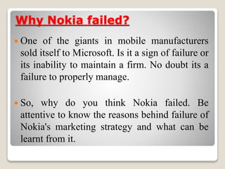 Failure of nokia | PPTX
