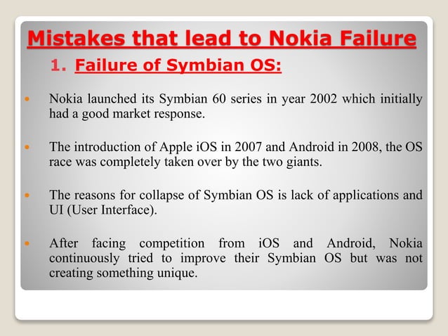 Failure of nokia | PPTX