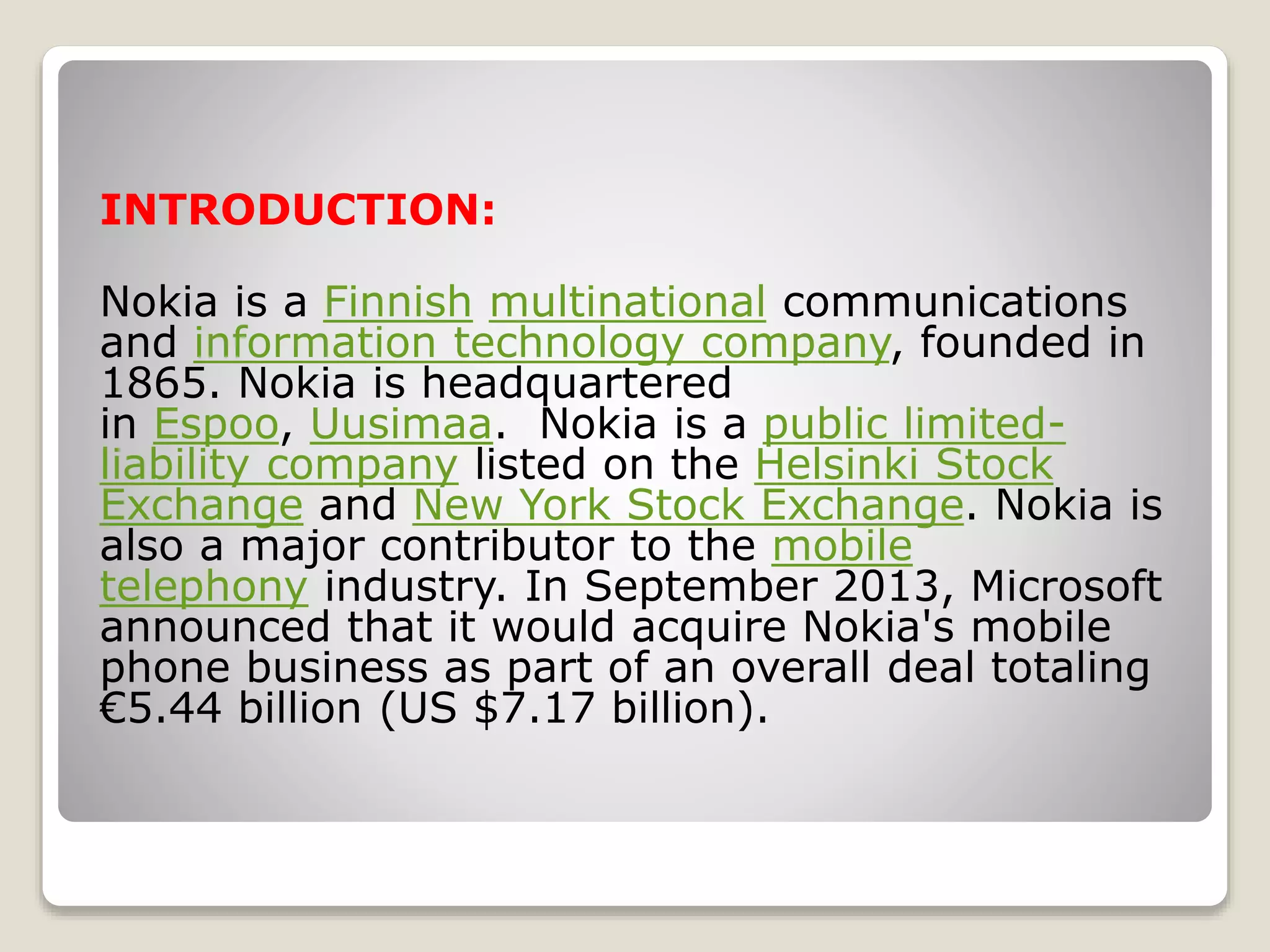 Failure of NOKIA | PPT