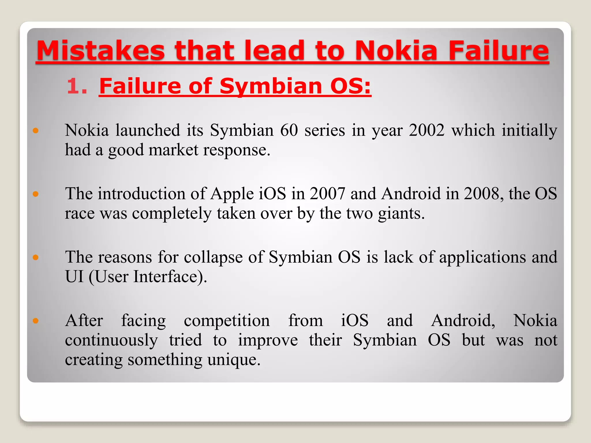 Failure of NOKIA | PPT