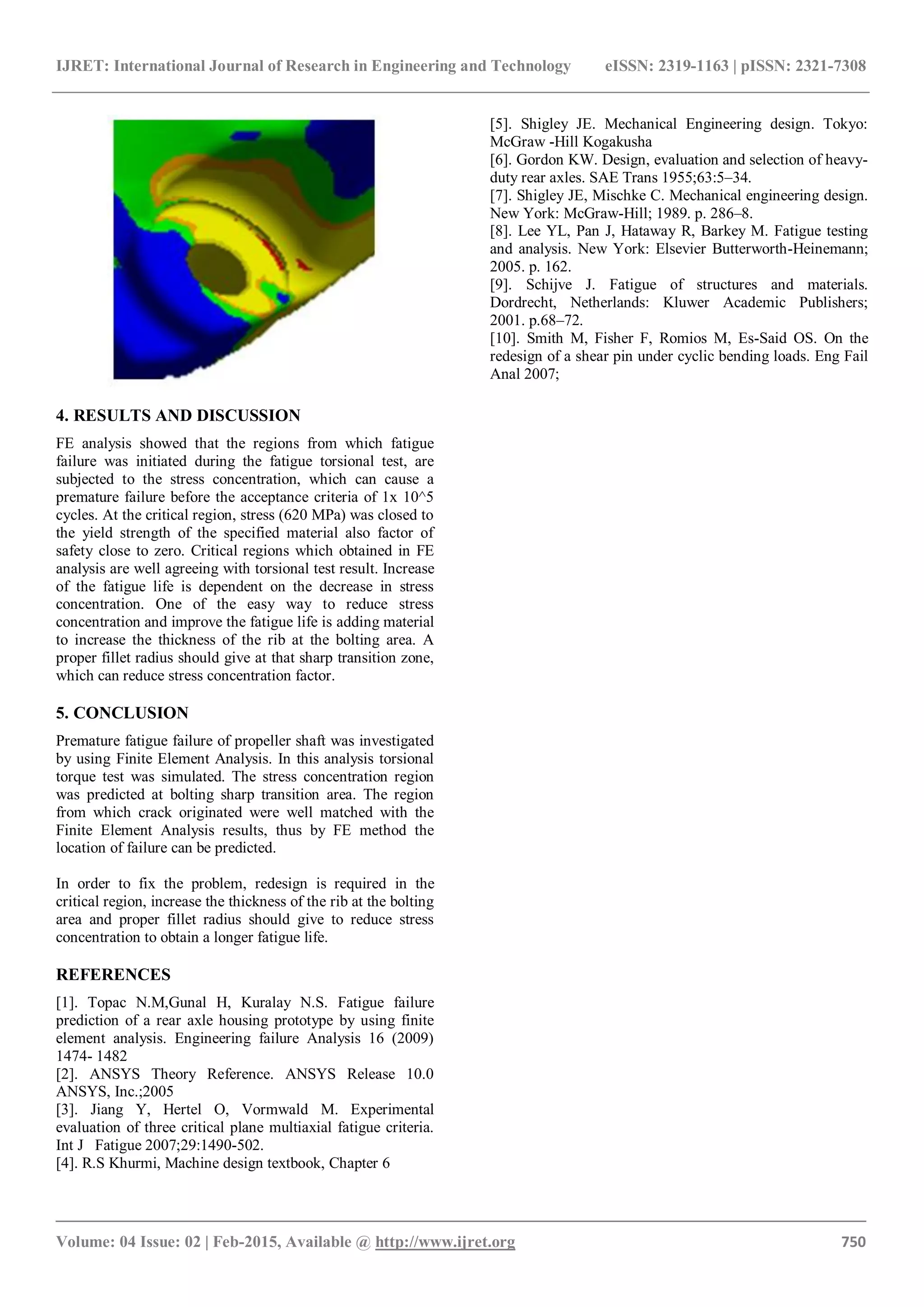 Failure prediction of propeller shaft prototype using finite element ...