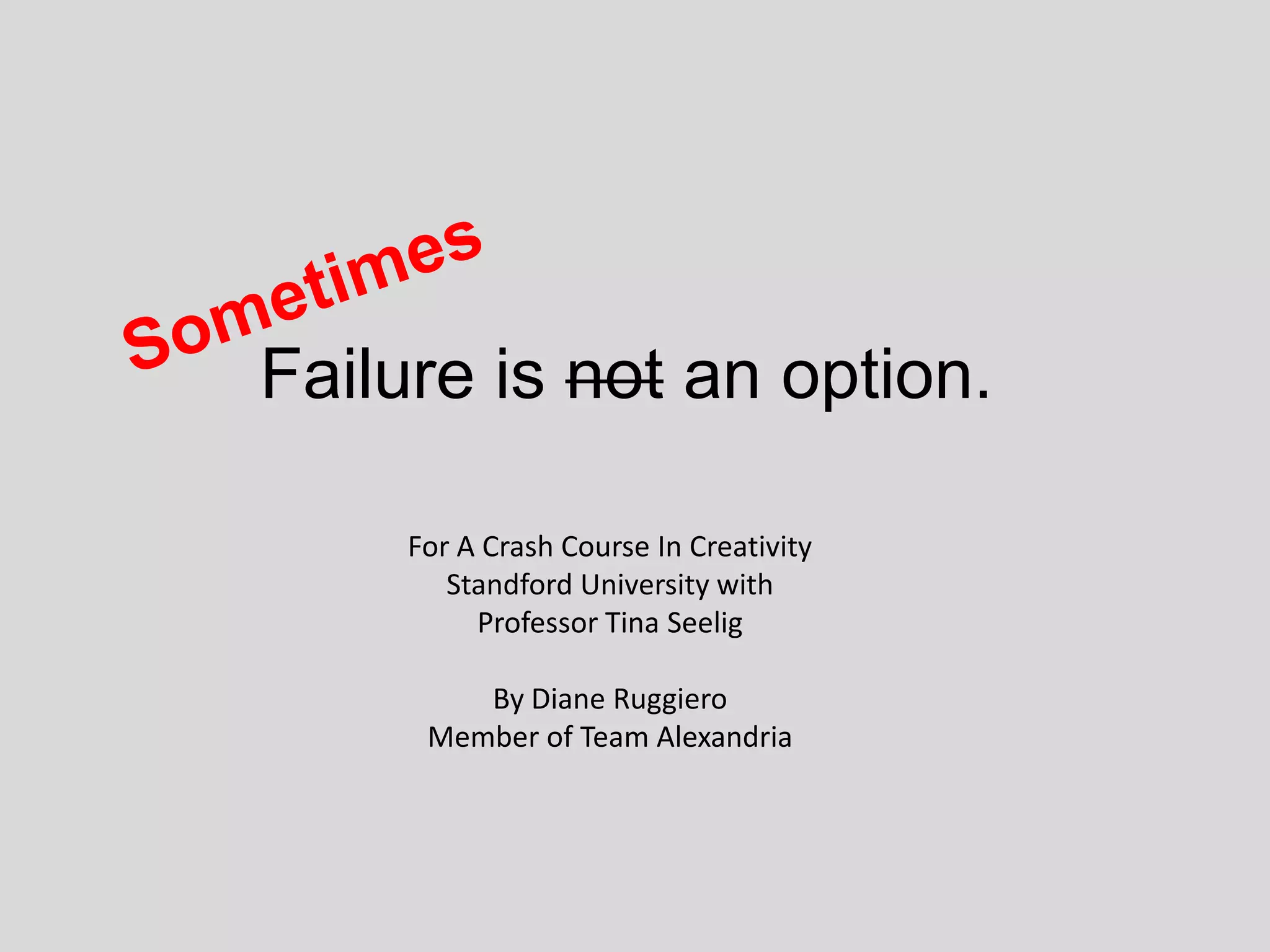 Failure presentation | PPT