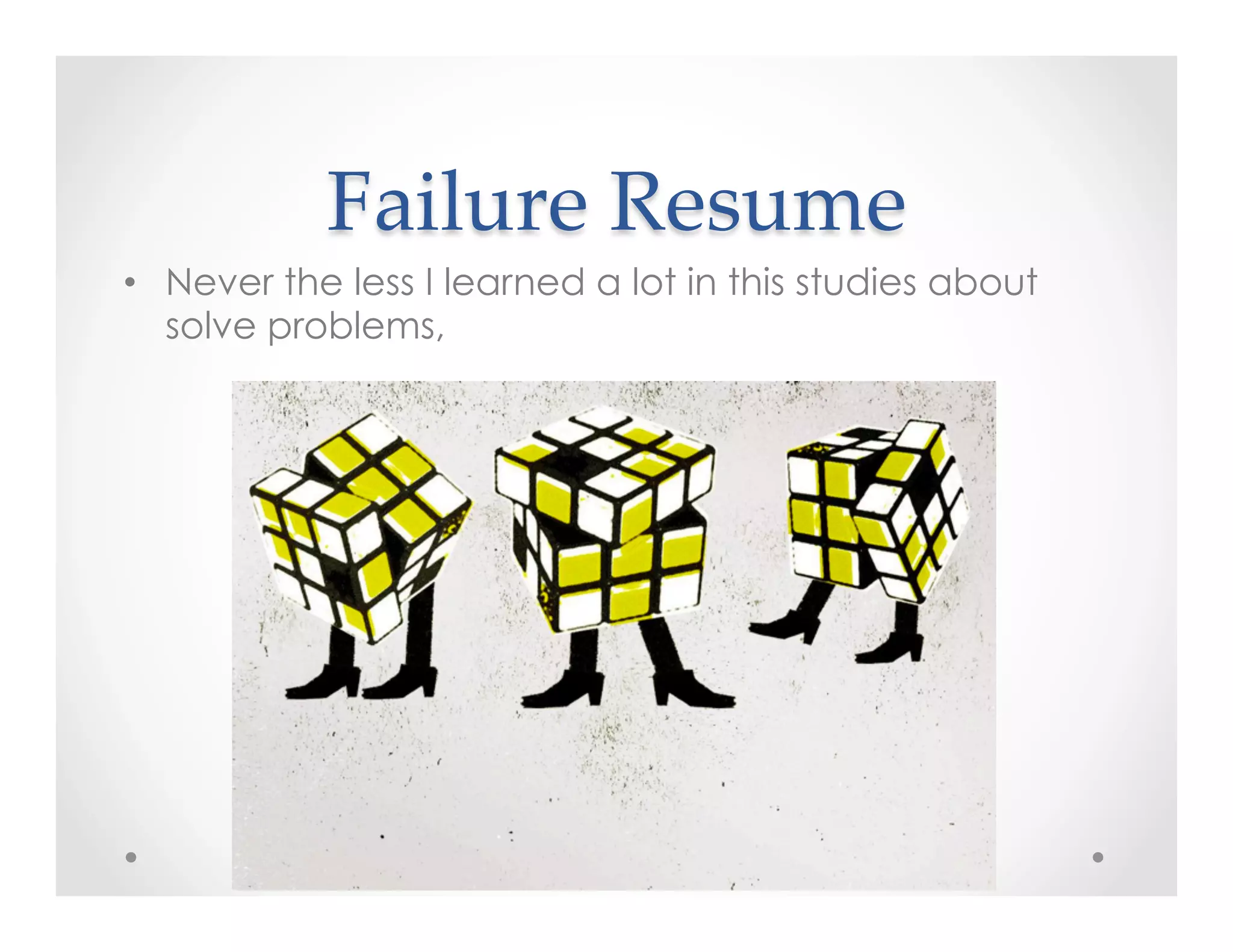Failure resume and learning mind map | PDF