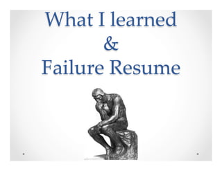 Failure resume and learning mind map | PDF