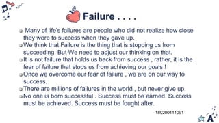 Failures | PPTX | Career Advice | Careers