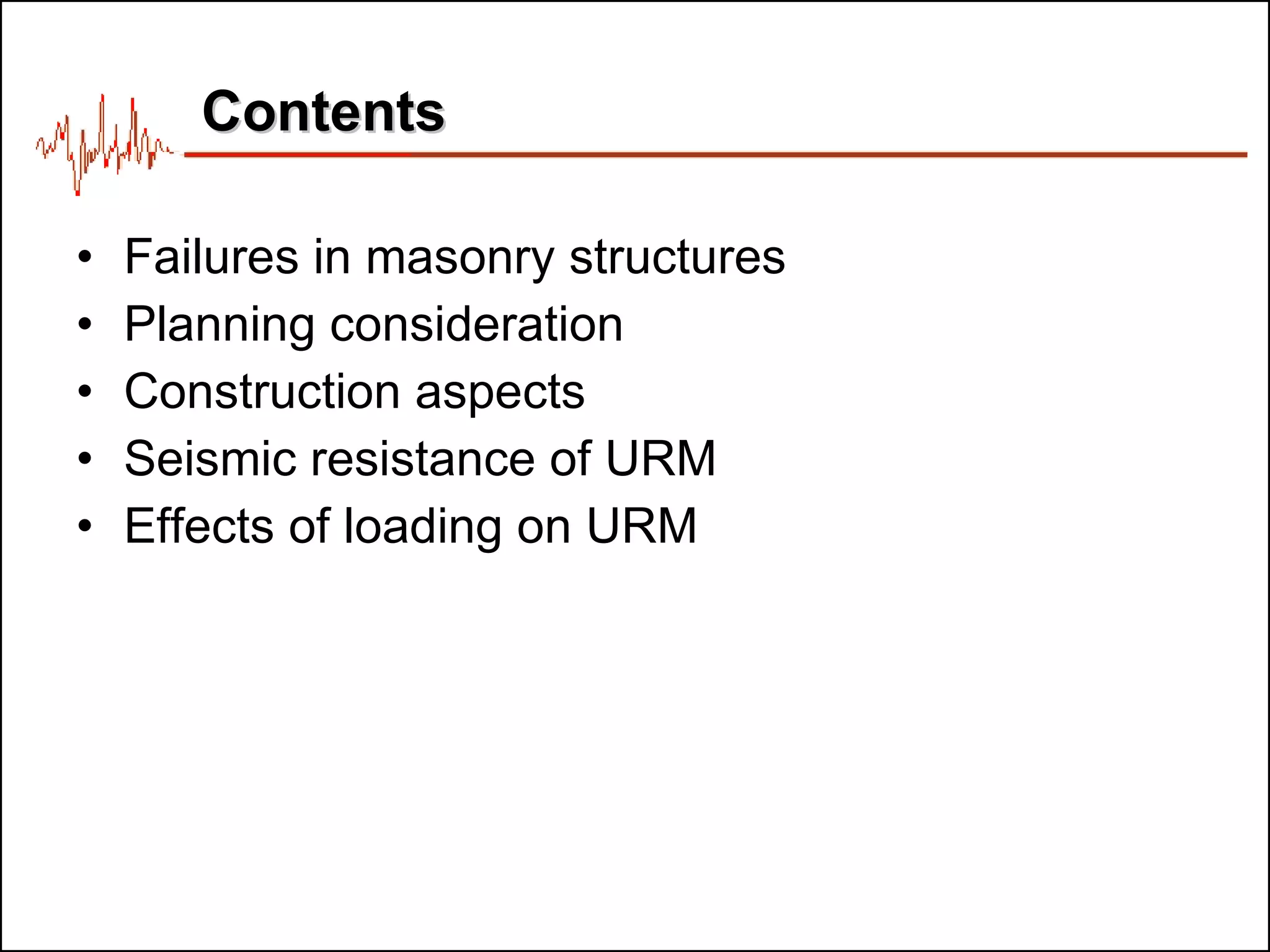 Failures In Masonry Structures Lec 1 | PPT