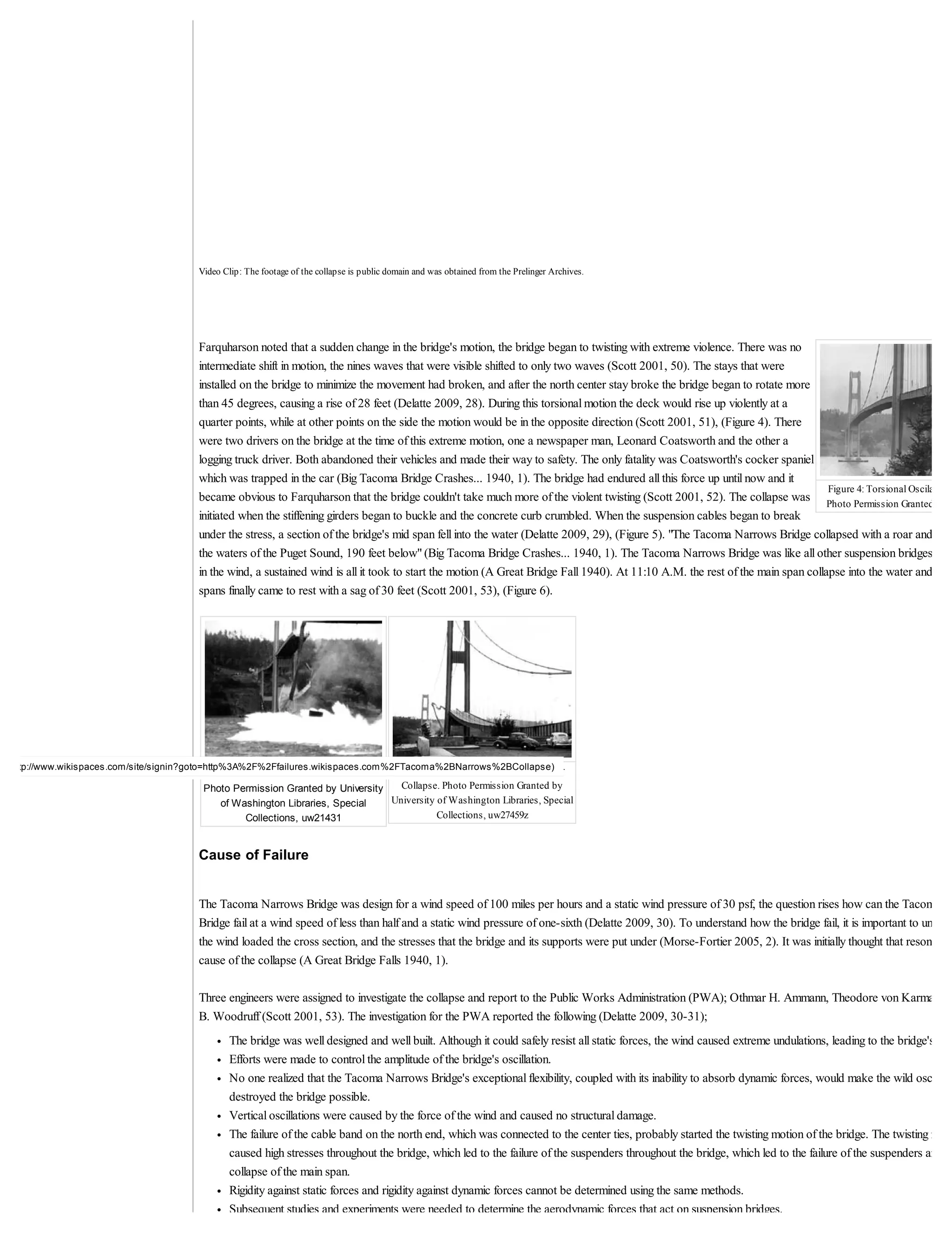Failures tacoma narrows collapse | PDF
