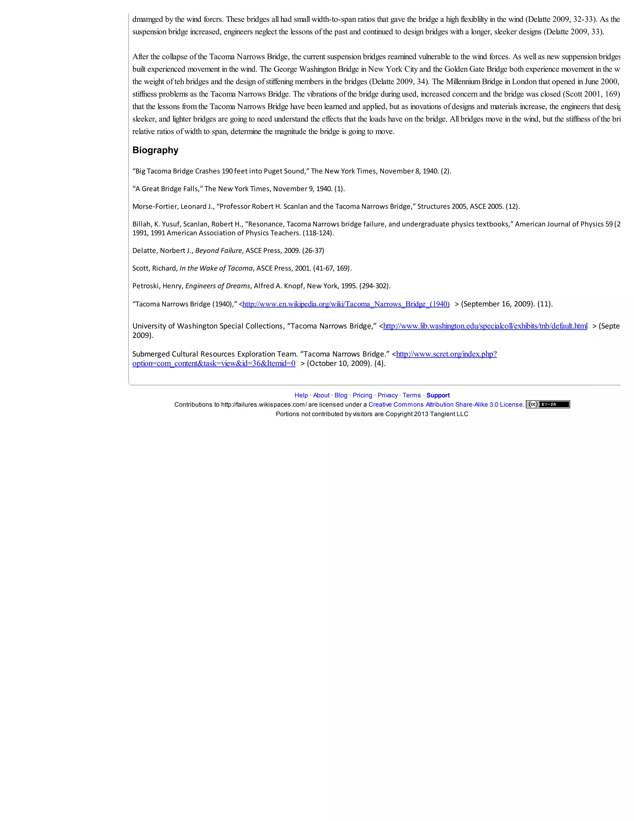 Failures tacoma narrows collapse | PDF