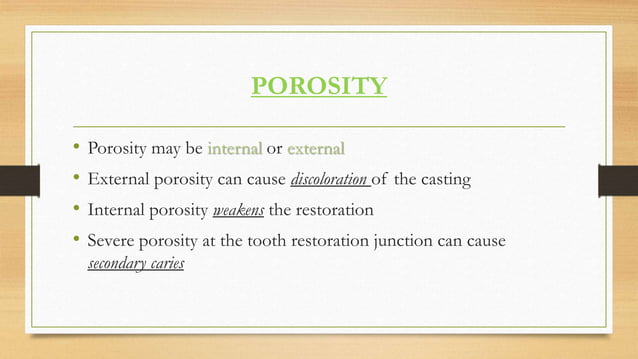 Failures in casting | PPTX