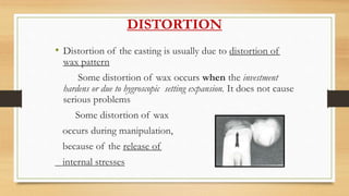 Failures in casting | PPTX