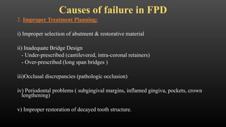 FAILURES IN FIXED PARTIAL DENTURES | PPTX
