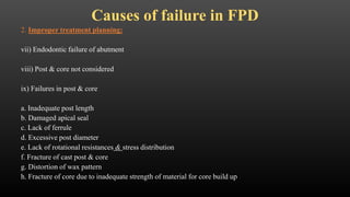 FAILURES IN FIXED PARTIAL DENTURES | PPTX