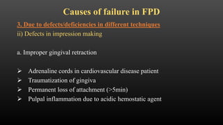 FAILURES IN FIXED PARTIAL DENTURES | PPTX