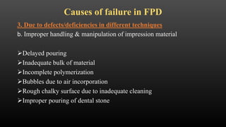 FAILURES IN FIXED PARTIAL DENTURES | PPTX