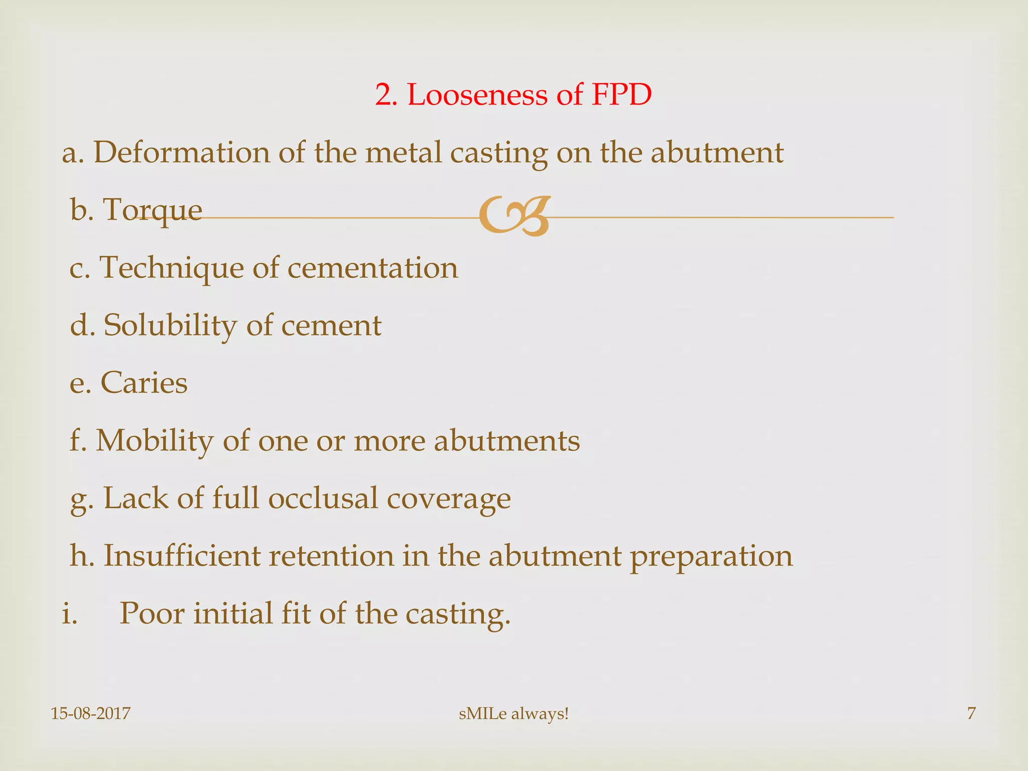Failures in FPD | PPTX