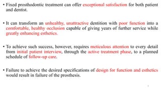different failures in fixed partial denture | PPTX