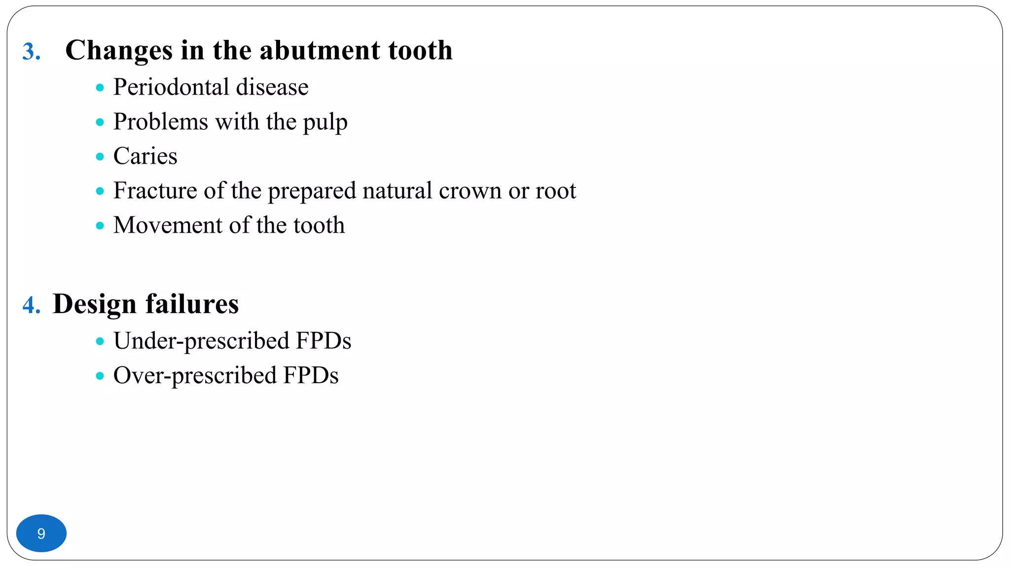Failures in Fixed Partial Denture | PPTX