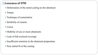 Failures in Fixed Partial Denture | PPTX