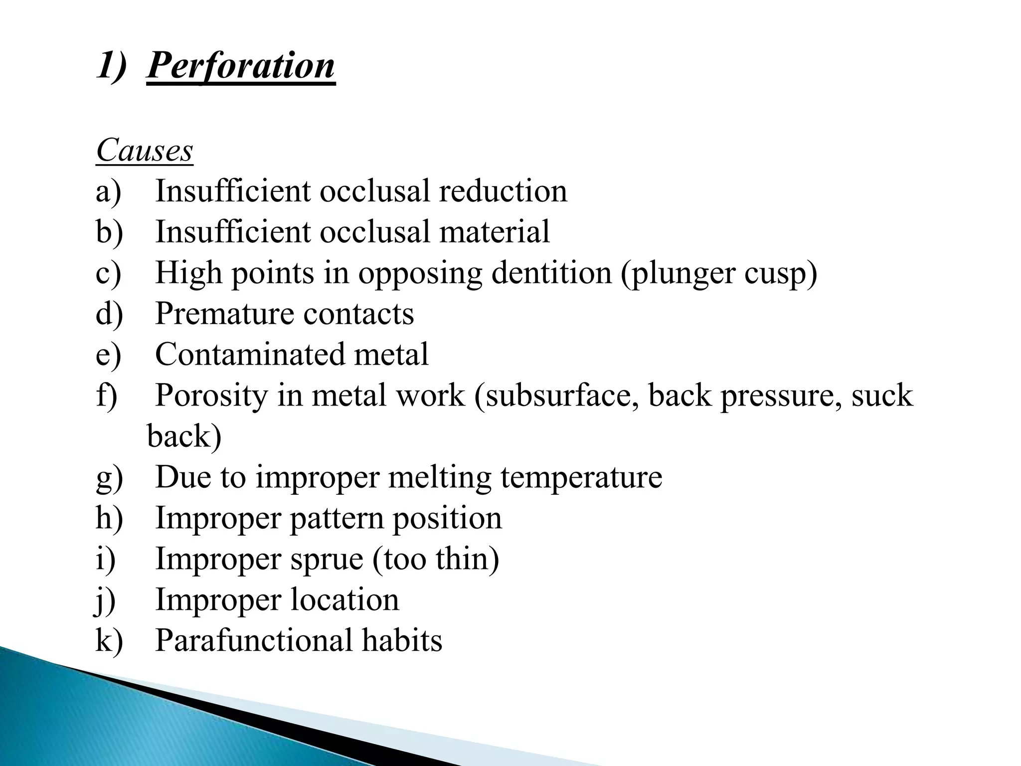 Failures in fpd | PPT