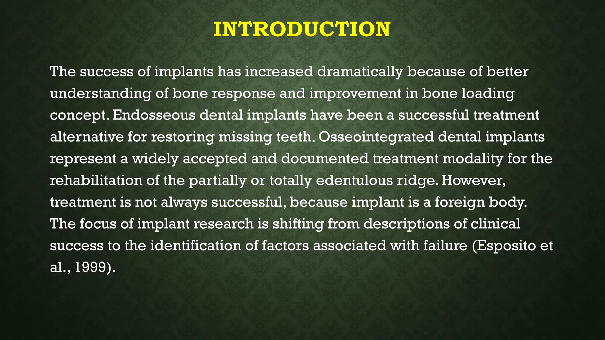 Failures in implants.pptx,,,,,,,,,,,,,,,,,,,,,,,, | PPTX