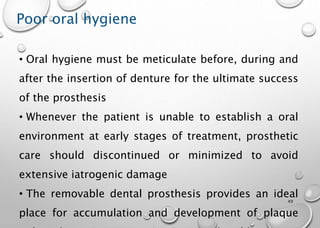 Failures in Removable Partial Denture Prosthodontics | PPTX