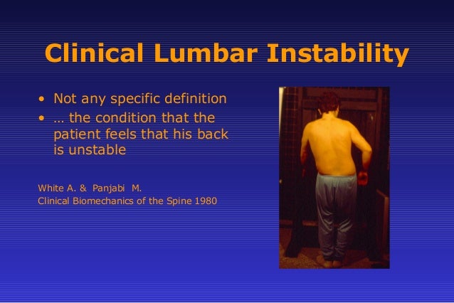 Lumbar Instability Causes - Diagnosis - Management