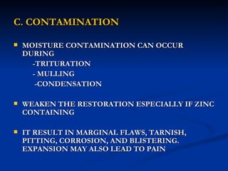 Failures Of Dental Amalgam | PPT
