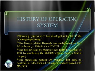 FAILURES OF OPERATING SYSTEM PPT BY MMS STUDENTS | PPTX