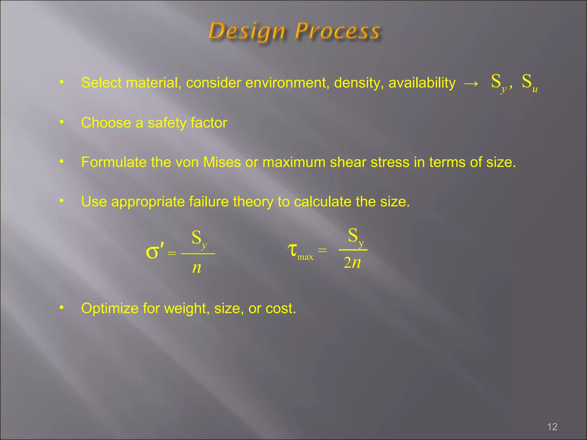 Failure Theories - Static Loads | PPT